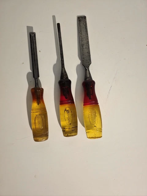 MARPLES CHISELS SPLIT Proof Handles Sheffield One Vintage Carpenters ...