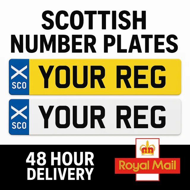 SCOTTISH NUMBER PLATE Flag Saltire Number Plate • St. Andrew’s Cross ...