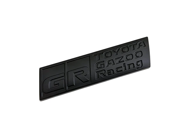 TOYOTA GR GAZOO Racing Matte Black Emblem Decal Badge Sticker Nameplate ...