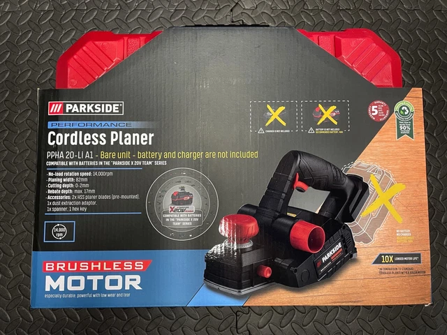 PARKSIDE PERFORMANCE CORDLESS Planer PPHA 20-Li A1 Brushless 4Ah Batt ...