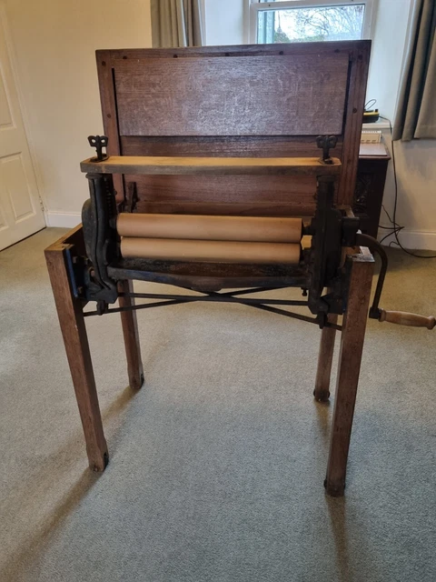 ANTIQUE VINTAGE MANGLE wringer table metamorphic £73.33 - PicClick UK