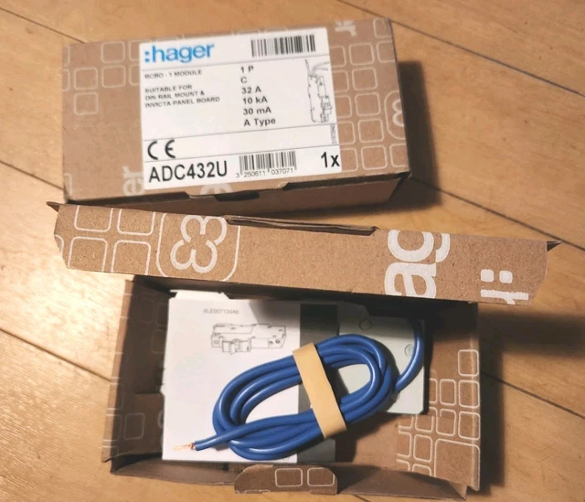 HAGER 32A RCBO bnib ADC432U TYPE A 30 mA ( 3 X items in this sale) £38. ...