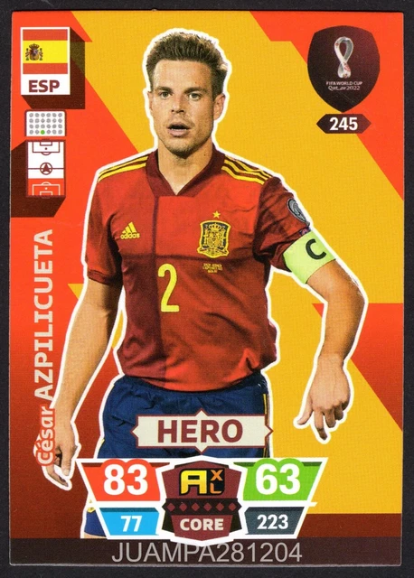 CESAR AZPILICUETA #245 Spain Cromo Card Fifa World Cup Qatar 2022 ...