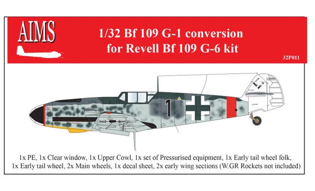 AIMS 1/32 MESSERSCHMITT Bf-109G-1 Conversion Set for Revell G-6 kits EUR 19,22 - PicClick DE