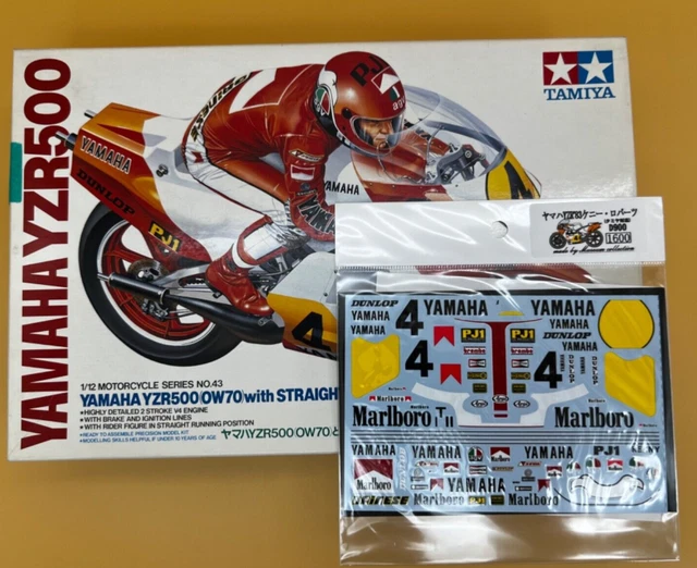 TAMIYA YAMAHA YZR500&STRAIGHT RIDER 1/12. w/NEW Decals 14043 from ...