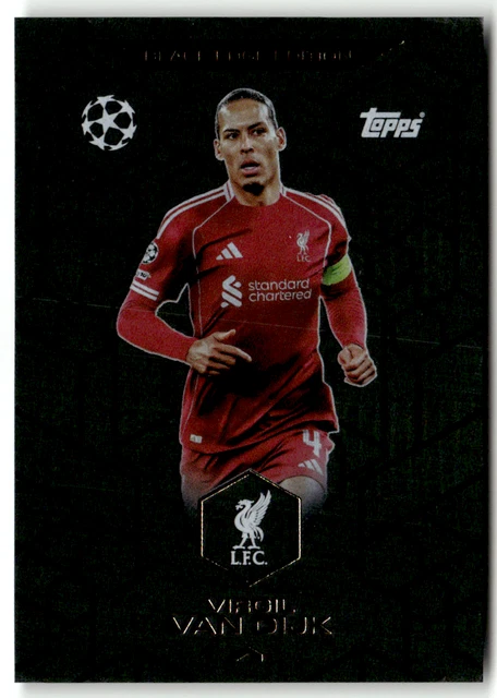 TOPPS MATCH ATTAX CL 2025-26 N° BE 1 Virgil Van Dijk Black Edge Édition Limitée EUR 13,60 ...