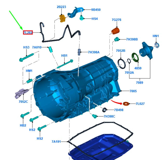 FORD RANGER T6 MK3 Transmission Breather Tube 5343030 NEW GENUINE £47. ...