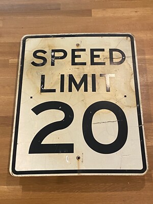 VINTAGE OLD RETIRED Highway Road Street Traffic Sign 24"x30" Speed ...