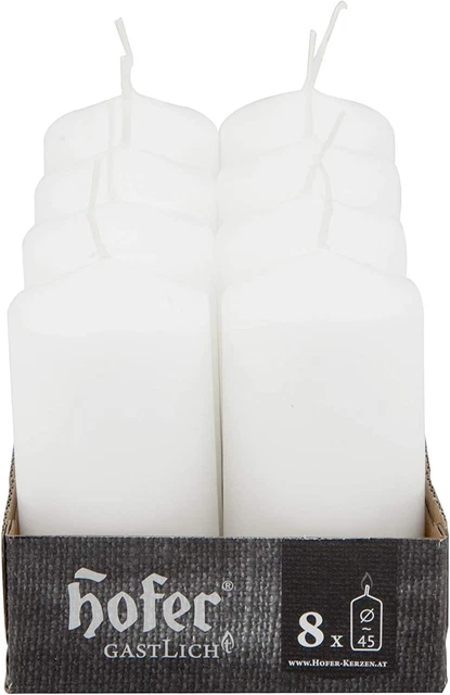 CANDELE BIANCHE A Colonna - 4,5 X 9 Cm - Set Di 16 Piccole Candele ...