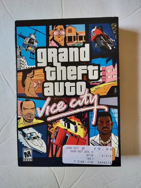 GRAND THEFT AUTO Vice City Rockstar Games PC CD-Rom Game, Box ...