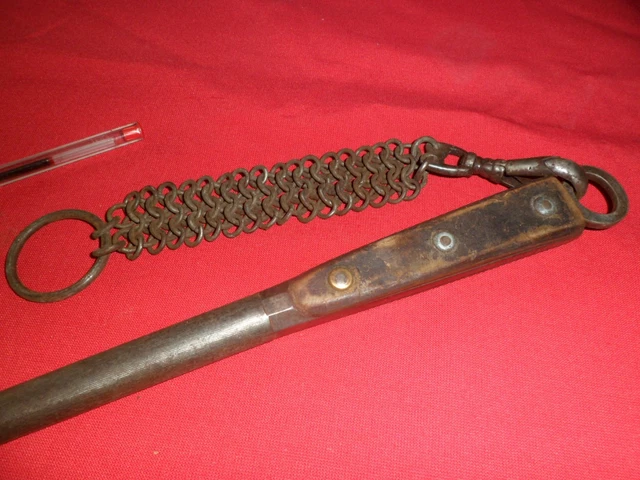 ANCIEN OUTIL , Fusil Aiguiseur De Boucher Avec Chainette EUR 31,99 ...