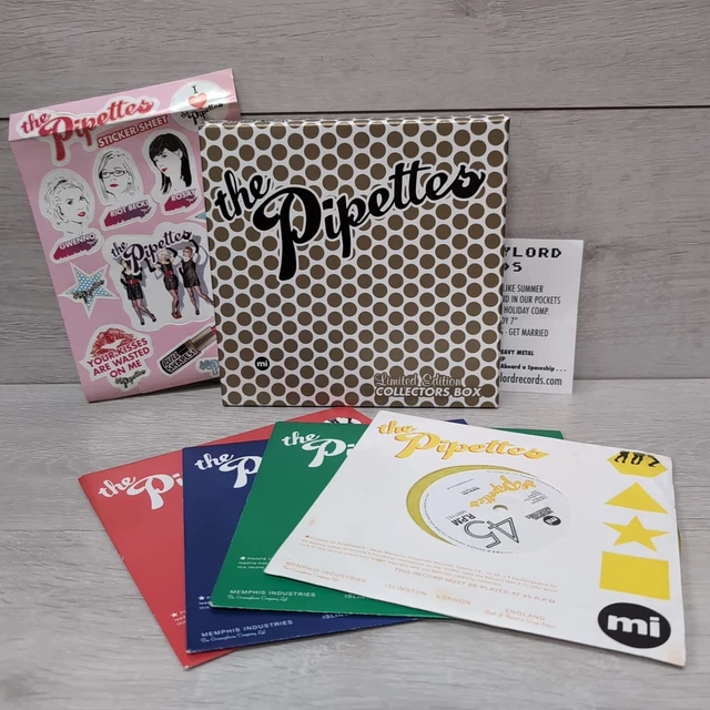 THE PIPETTES LIMITED Edition Collectors Box + 4x 7" Vinyl Singles ...