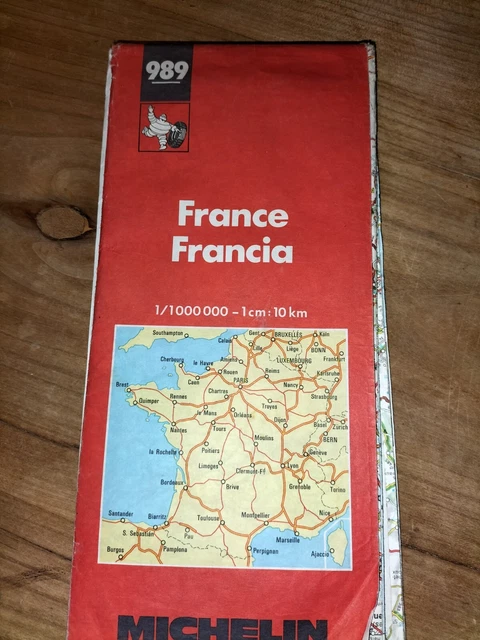 CARTE FRANCE FRANCIA - 989 - MICHELIN - Carta stradale 1988; 1: 1000 ...