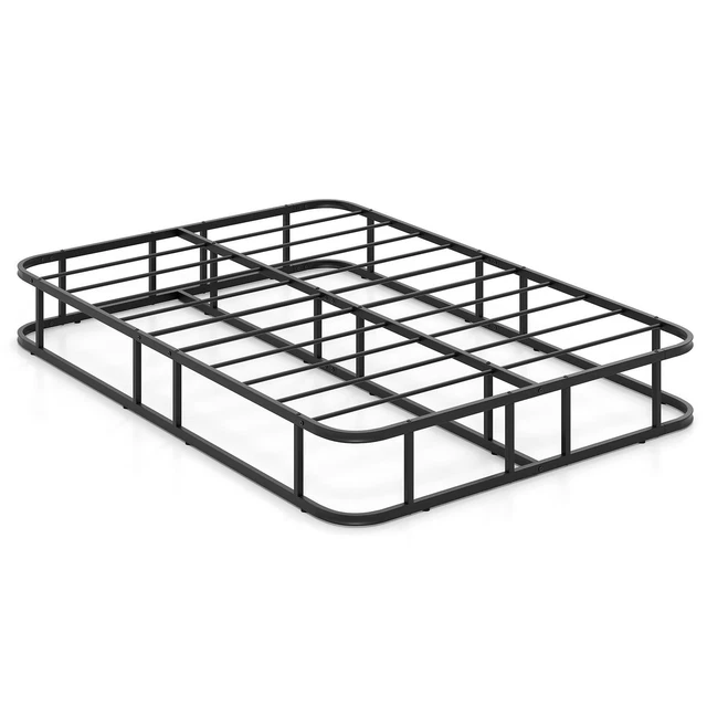 DOUBLE SIZE BED Frame Heavy-duty Metal Mattress Foundation - Black £69. ...