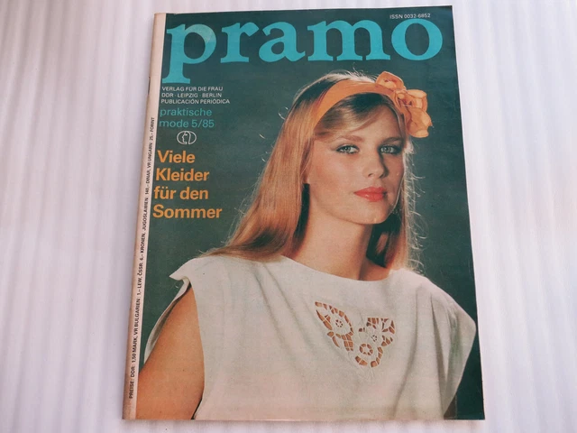 DDR PRAMO PRAKTISCHE Mode Schnittmuster 5/1985 Sommer Kleid ...