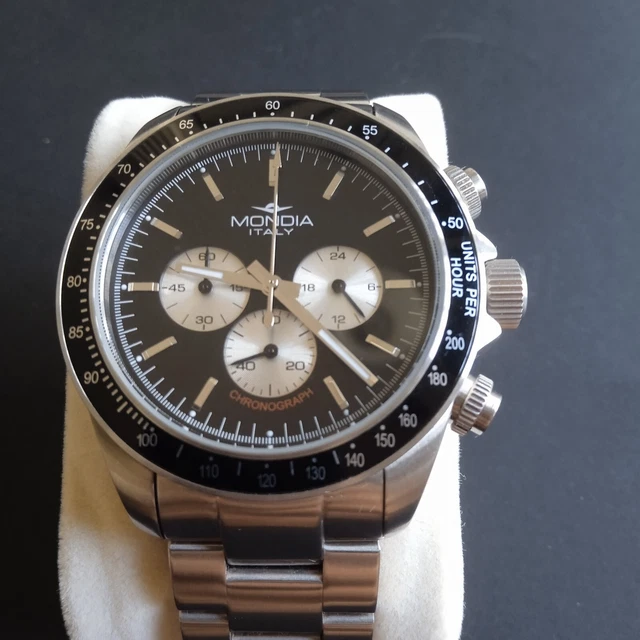 OROLOGIO WATCH MONDIA MADISON Panda Dial CRONOGRAPH DAYTONA QUARTZ Mi ...