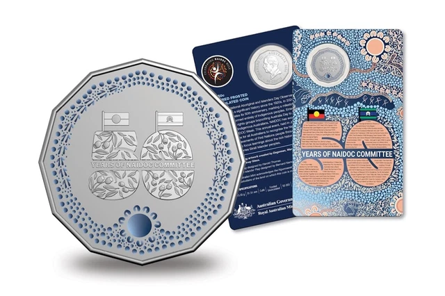 2024 AUSTRALIA NAIDOC 50th Anniversary 50c Colour Uncirculated New Coin in Card $42.95 - PicClick AU
