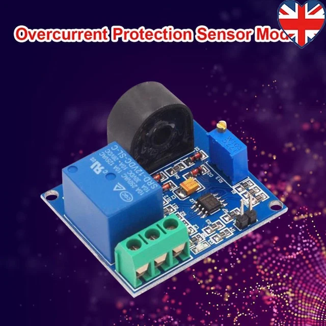 12V CURRENT DETECTION Sensor Module 5A Relay Overcurrent Over-Current ...