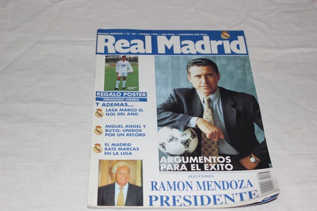 RIVISTA UFFICIALE REAL Madrid N° 66 Di Marzo 1995 Con Poster Fernando ...