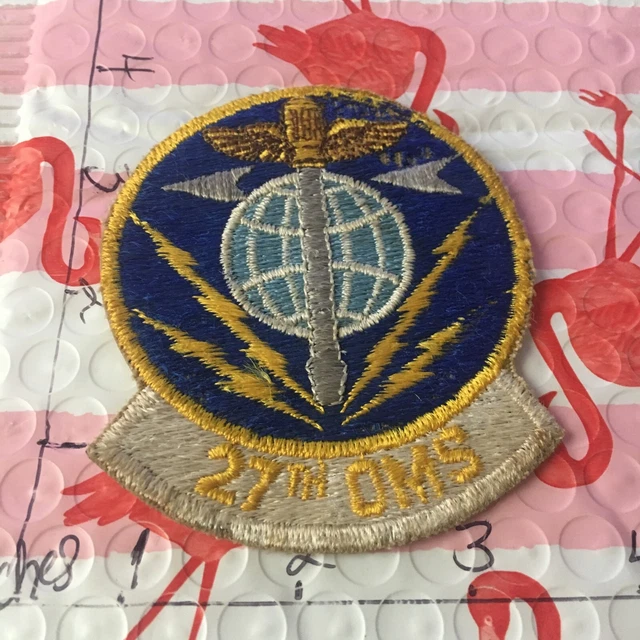 PATCH VINTAGE USAF 27th OMS Organizational Maintenance Squadron 12/5/23 ...