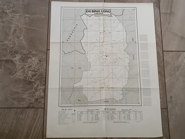 1971 VIETNAM WAR Map Used By Viet Cong/Nva Forces Go Cong £12.00 ...
