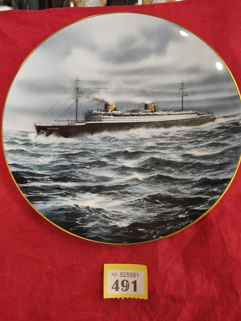 COALPORT THE BLUE Riband Liners of the North Atlantic Decorative Plate ...