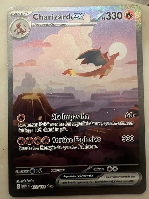CHARIZARD EX 199/165 Alt Art - Carta Pokemon 151 Near Mint ITA EUR 220 ...