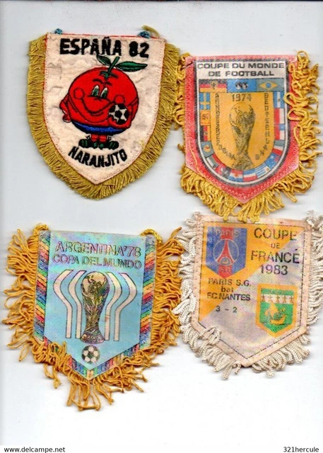 LOT DE 4 écusson de foot football ancien collection coupe de france ...