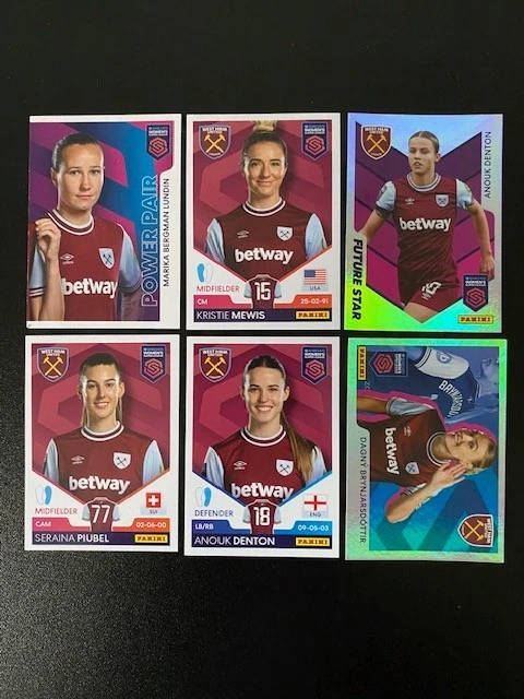 PANINI WSL 2024/25 - West Ham Utd - Football Stickers - Very Good ...