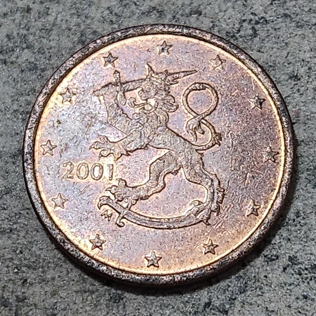 EUROPEAN UNION (FINLAND) 🇪🇺 / 🇫🇮 Five (5) Euro Cents Coin 2001 £1.74 ...
