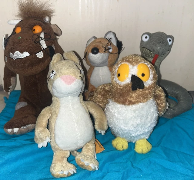 THE GRUFFALO PLUSH Soft Toy Set: Gruffalo, Mouse, Owl, Snake, Fox: Play ...