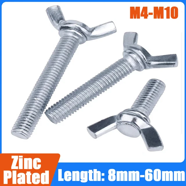 BUTTERFLY WING BOLTS Screws Thumb Screws M4 M5 M6 M8 M10 Wing Bolts ...