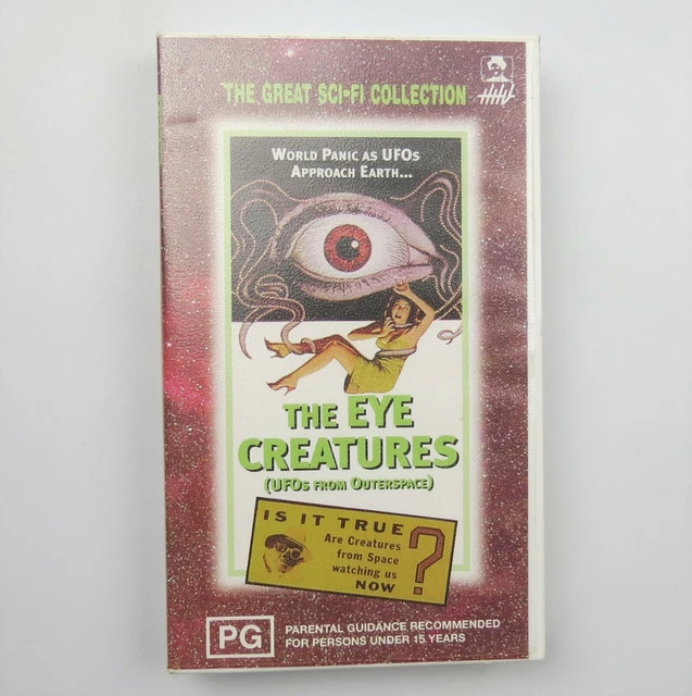 THE EYE CREATURES: UFOs from outerspace VHS Video Tape Vintage Sci-Fi ...