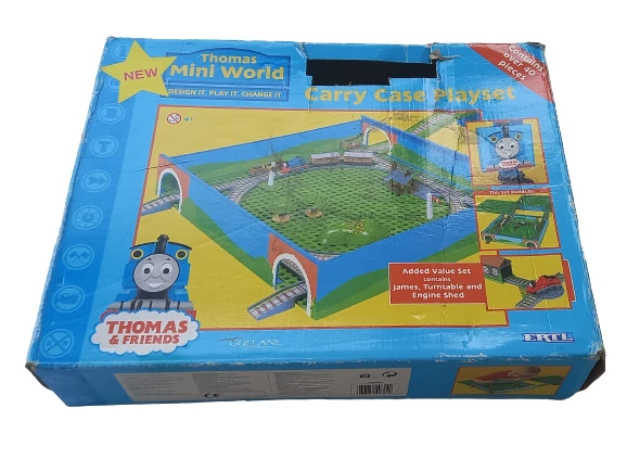 VINTAGE ERTL MINIATURE Thomas the Tank Mini World Carry Case Playset ...