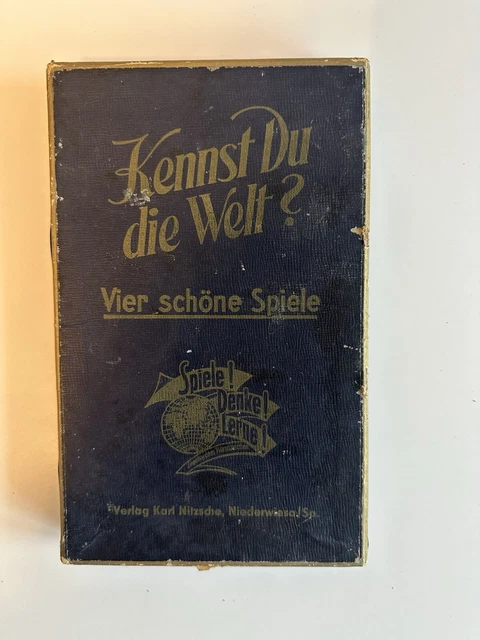 DDR SPIEL KENNST Du Die Welt? Vier schöne Spiele Verlag Karl Nitzsche ...