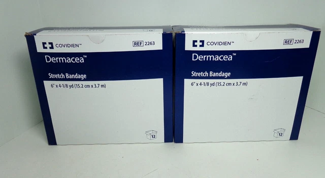 DERMACEA STRETCH BANDAGE Covidien 6" x 4 1/8yd 2 NEW Boxes 24 Total £23 ...