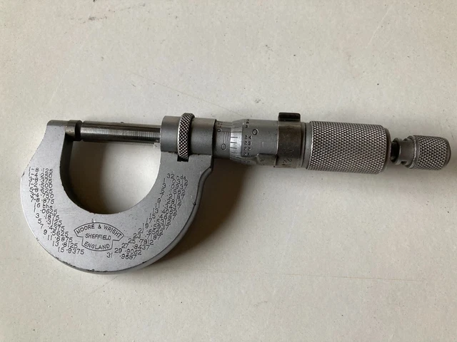 MOORE & WRIGHT 1" Imperial Micrometer £7.99 - PicClick UK