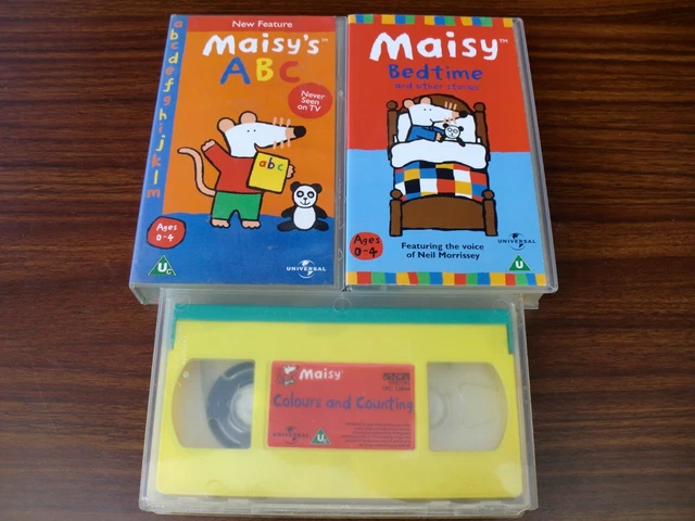 MAISY'S ABC, BEDTIME, Colours & Counting - Maisy - Kids VHS x3 Tape ...