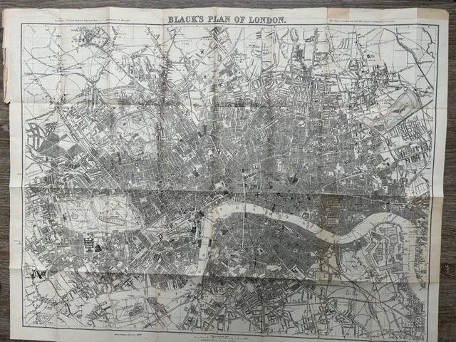 OLD LARGE STREET MAP OF LONDON - possibly 1930s £12.50 - PicClick UK