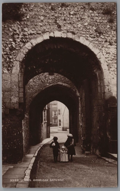 LEWES BARBICAN GATEWAY Sussex Real Photo Vintage RPPC Photochrom ...