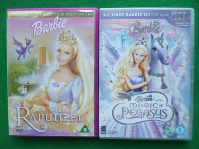 'BARBIE' DVD X 2 : 'Barbie As Rapunzel' & 'Barbie & The Magic Of Pegasus (3D)'. £5.00 - PicClick UK