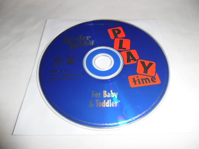 READER RABBIT PLAYTIME for Baby & Toddler Ages 1-3 - PC CD Computer ...