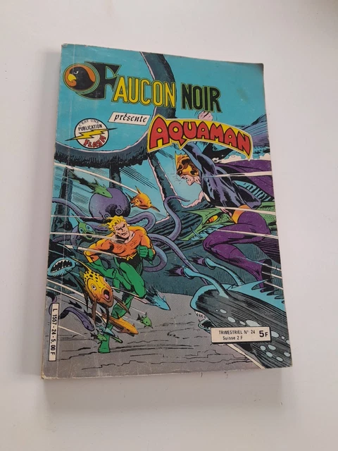 ALBUM PETIT Format Faucon Noir/N°24/Tbe/Ed. Aredit/Comics Pocket/1982 ...