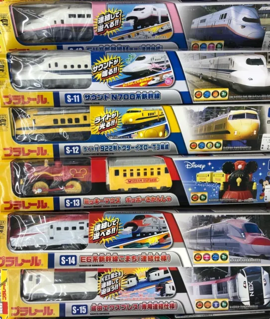 TAKARA TOMY PLARAIL Pla-rail Shinkansen Bullet Train 6Set Mickey Dr ...