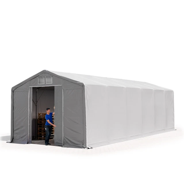 ZELTHALLE 5X8-8X16M LAGERZELT PVC 850 N mit SCHIEBETOR & durchgehende ...