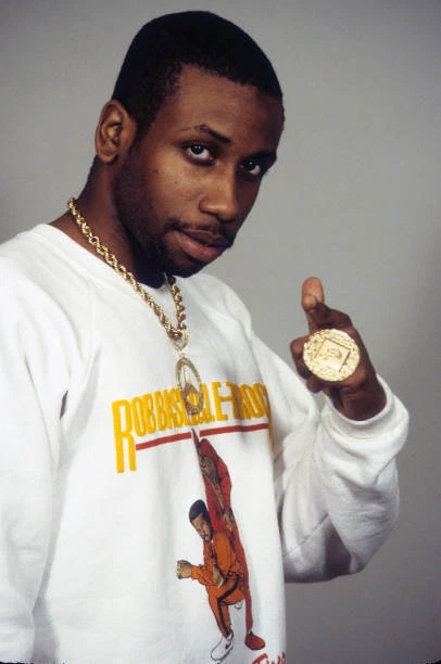 RAPPER ROB BASE appears in a portrait with his likeness on a swea - Old ...