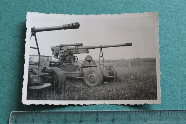 FOTO PHOTO OJ WW2 WK2 Wehrmacht Flak Artillerie Kanone Flakgeschütz ...
