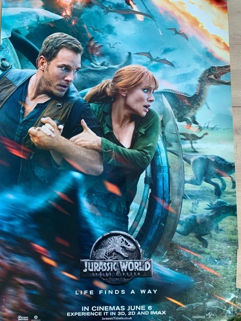 JURASSIC WORLD FALLEN Kingdom UK Original Quad Cinema Movie Poster 27 ...