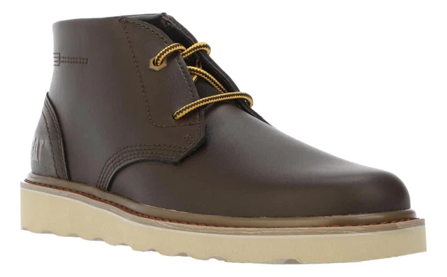 MENS CATERPILLAR NARRATE CHUKKA Brown Leather Lace Up Desert Boots Size ...