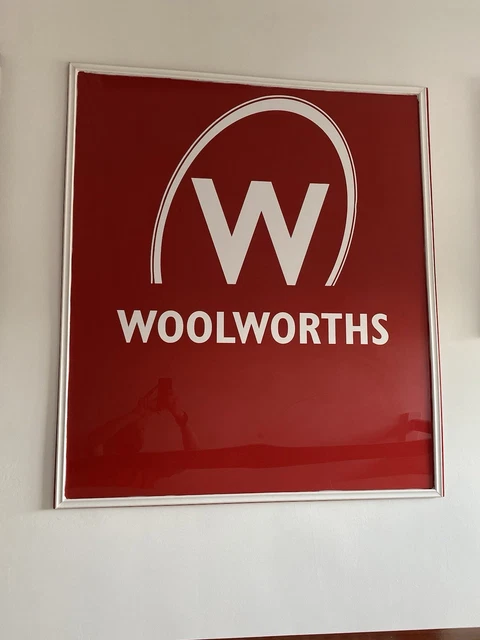WOOLWORTHS ORIGINAL STORE Sign With Frame (1m wide x 1.15m Height) V ...